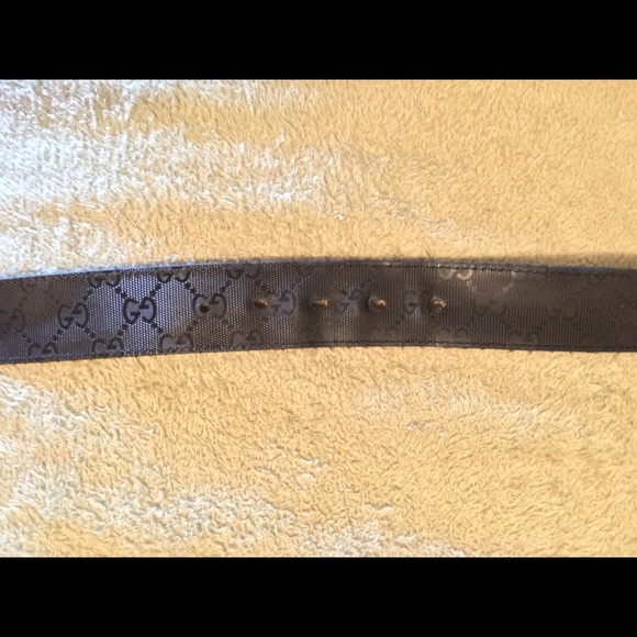 Gucci | Accessories | Gucci All Black Belt With Gucci Lettering On Belt ...